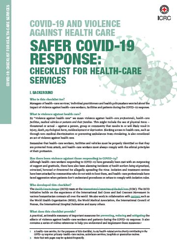 ICRC Healthcare in Danger tool